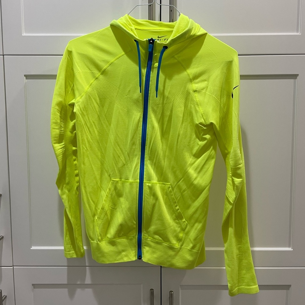 Nike Neon Yellow/Green And Blue Zip Up Hoodie - Gem